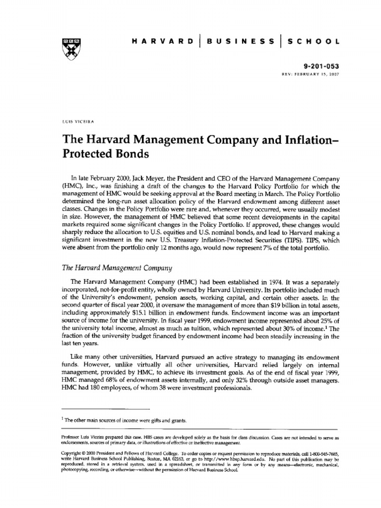 01 Harvard - Management - Company - and - Inflation-Protected - Bond ...