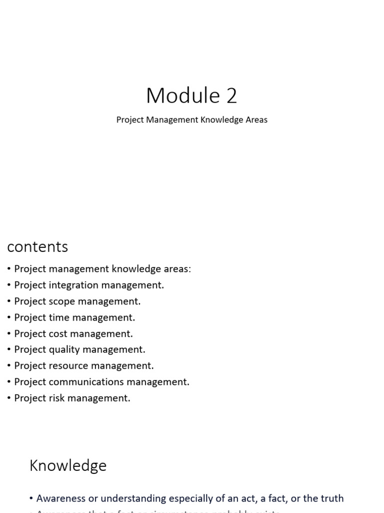 Module 2 | PDF | Project Management | Risk Management