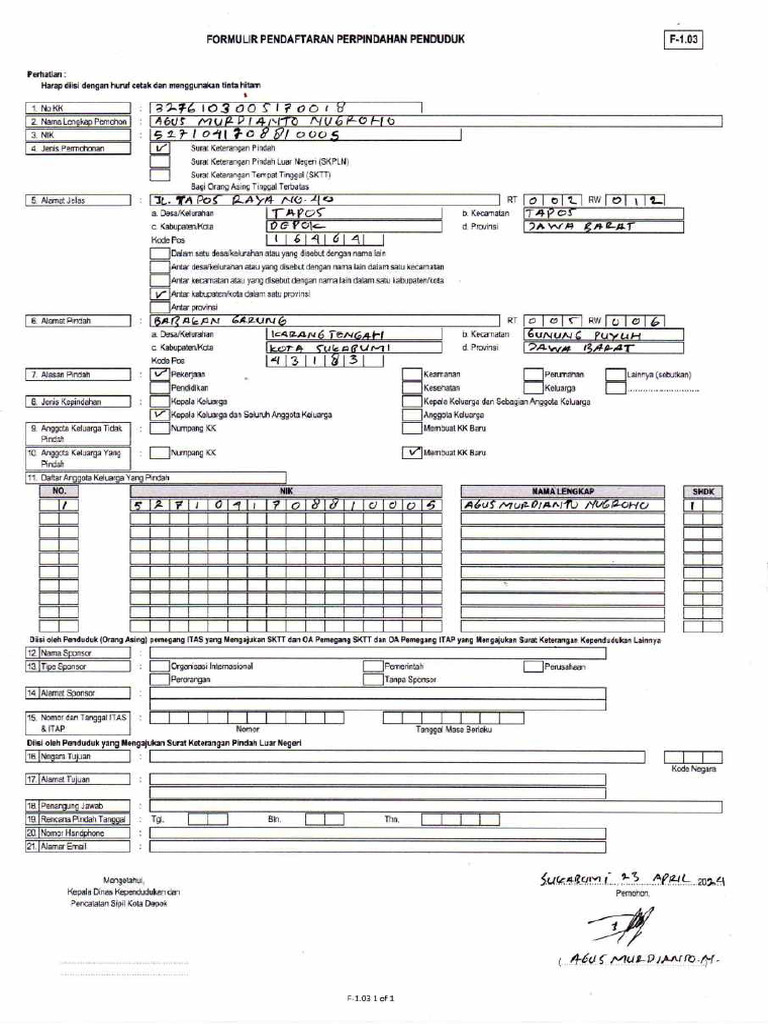 Formulir f1 03-Dikompresi | PDF