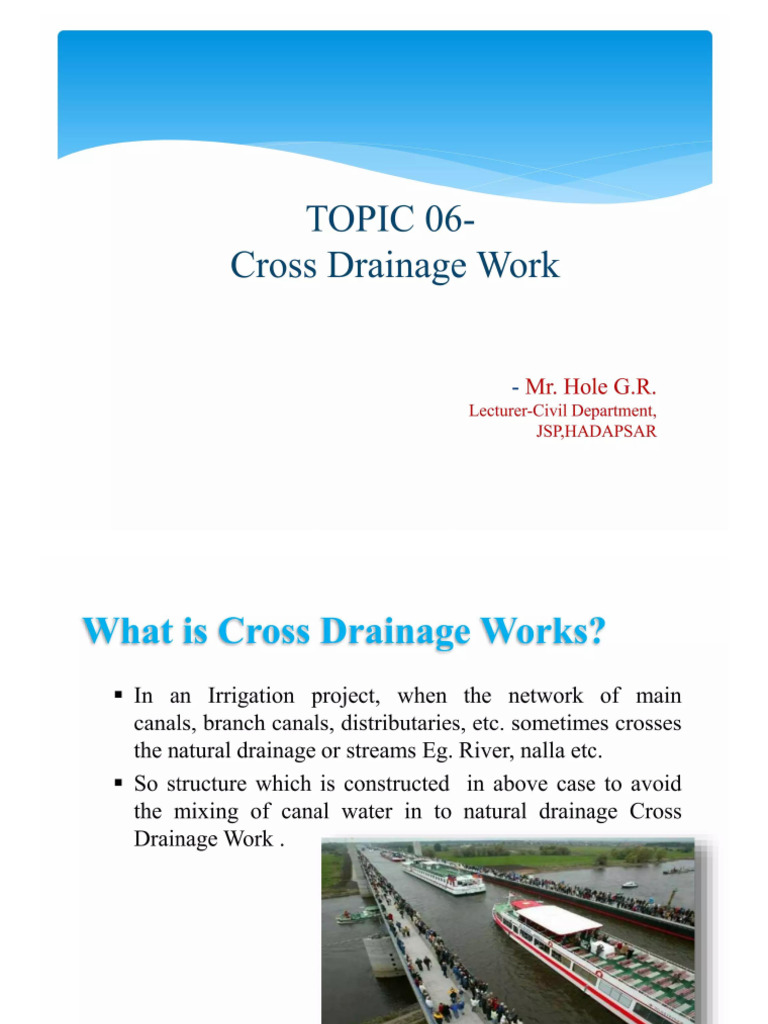 Cross Drainage Work 1 2048 | PDF