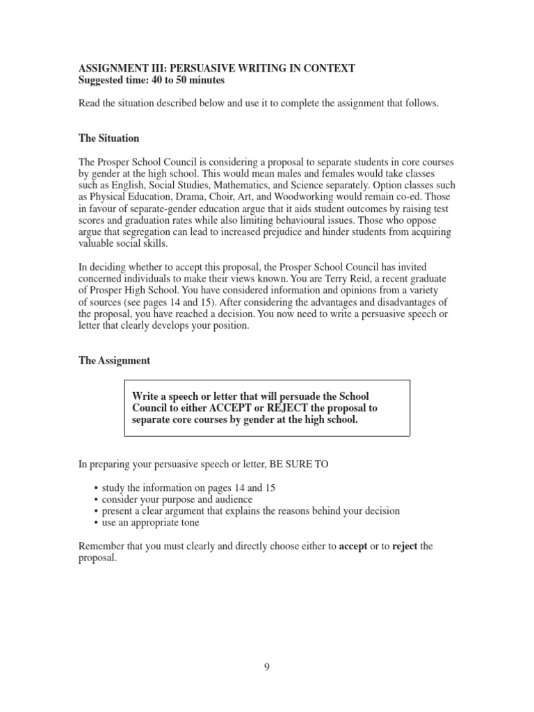 Persuasive Writing in Context 2 | PDF | Career & Growth | Language Arts ...