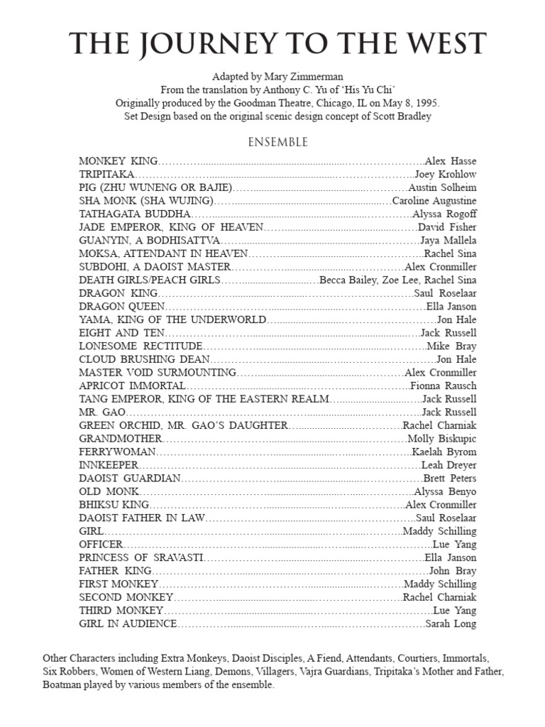 Journey To The West Showcase Program | PDF