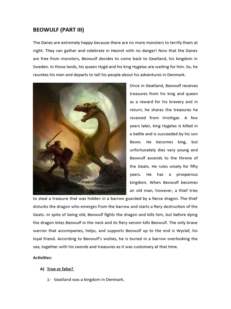 BEOWULF III and Clauses | PDF | Beowulf | English Folklore