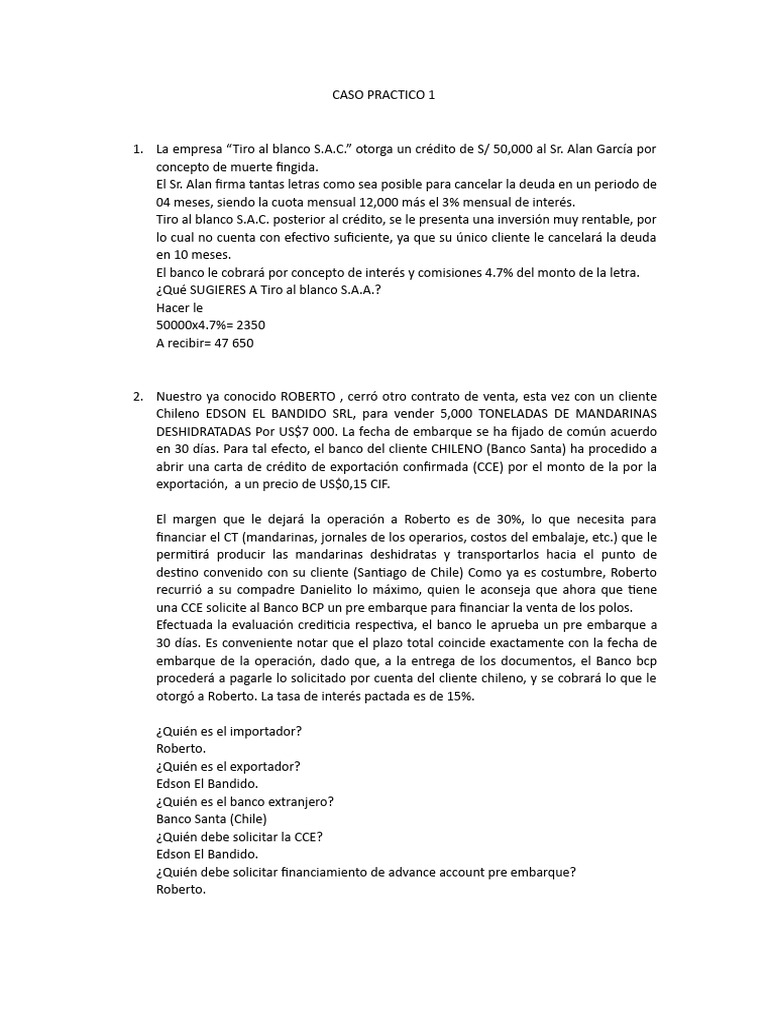 Caso Practico Instrumentos Financieros Parte 2 | PDF