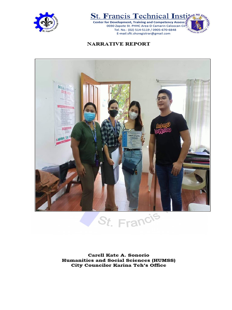 Narrative-Report-WORK-IMMERSION-2021-2022 Finale2 | PDF