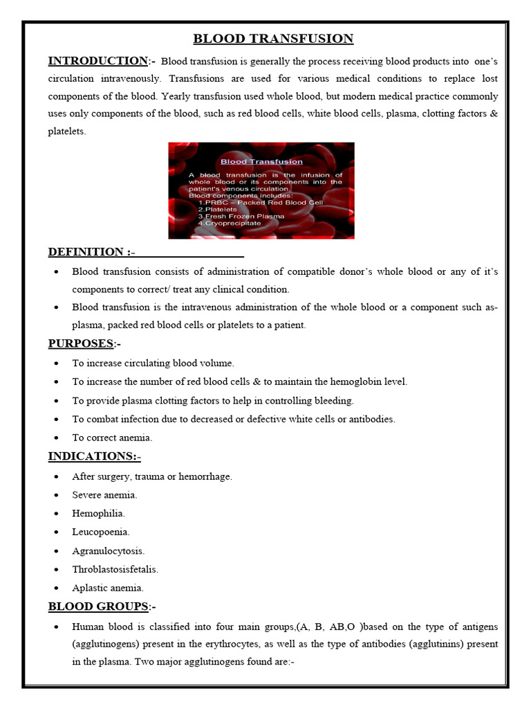 Blood TransfusionFINAL | PDF | Blood Transfusion | Blood Type