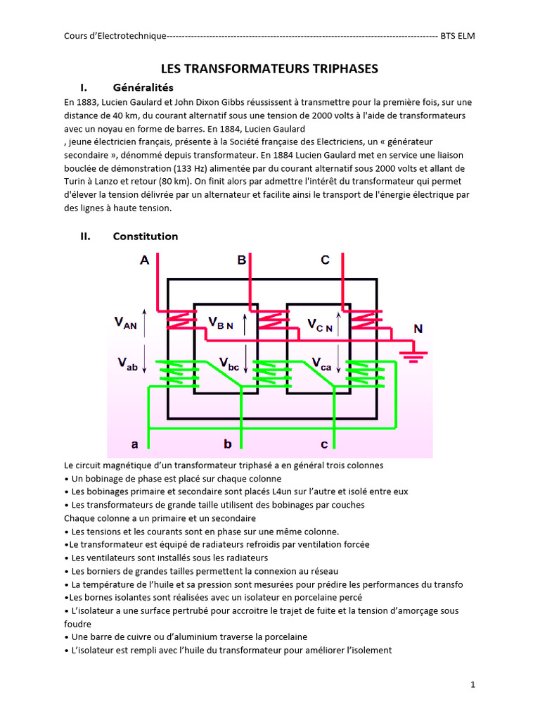 Cours MAS 2024 | PDF | Transformateur électrique | Puissance (physique)