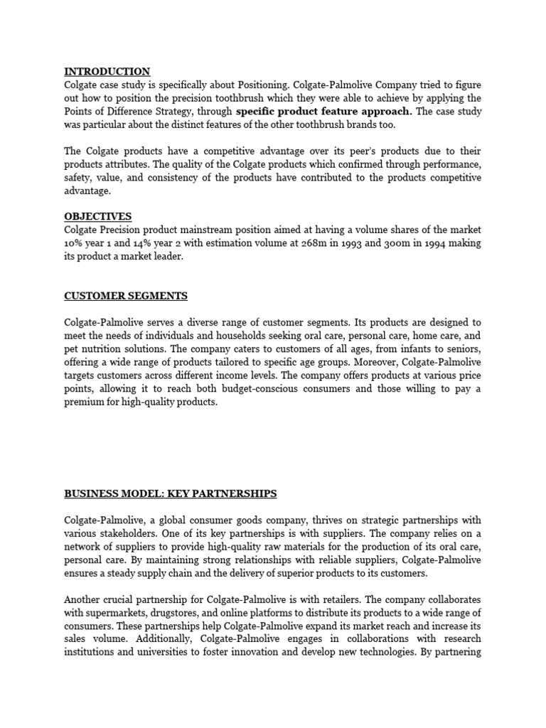 Positioning Case Study On Colgate Analysis | PDF | Brand | Product (Business)