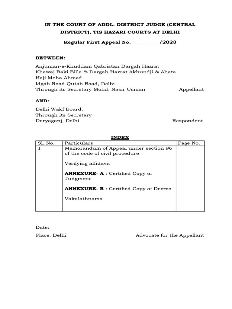 Wakf Property Appeal: Anjuman vs. Board | PDF | Lawsuit | Appeal