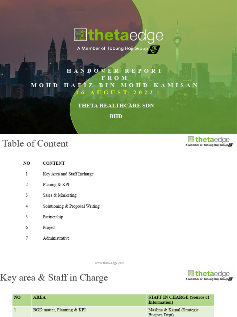 Theta Healthcare Handover Report 2022 | PDF | Business