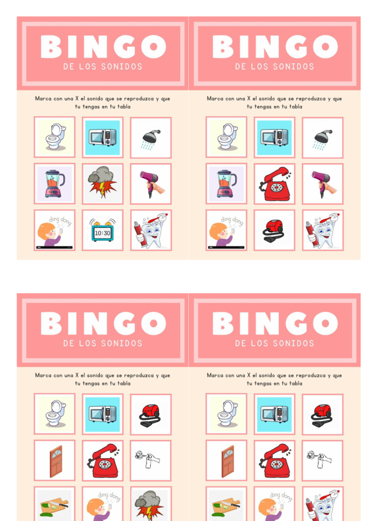 Bingo de Los Sonidos | PDF