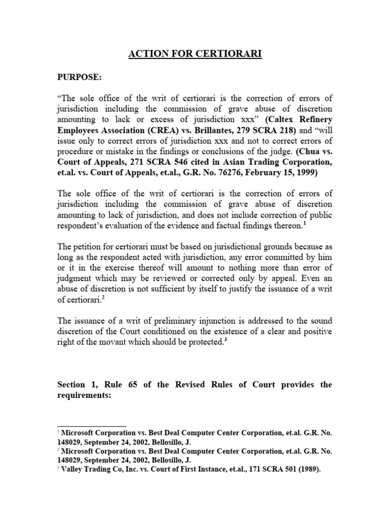 Certiorari | Download Free PDF | Certiorari | Appeal
