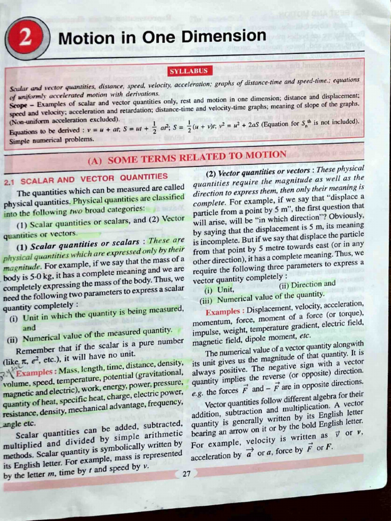 Chapter 2 Physics | PDF