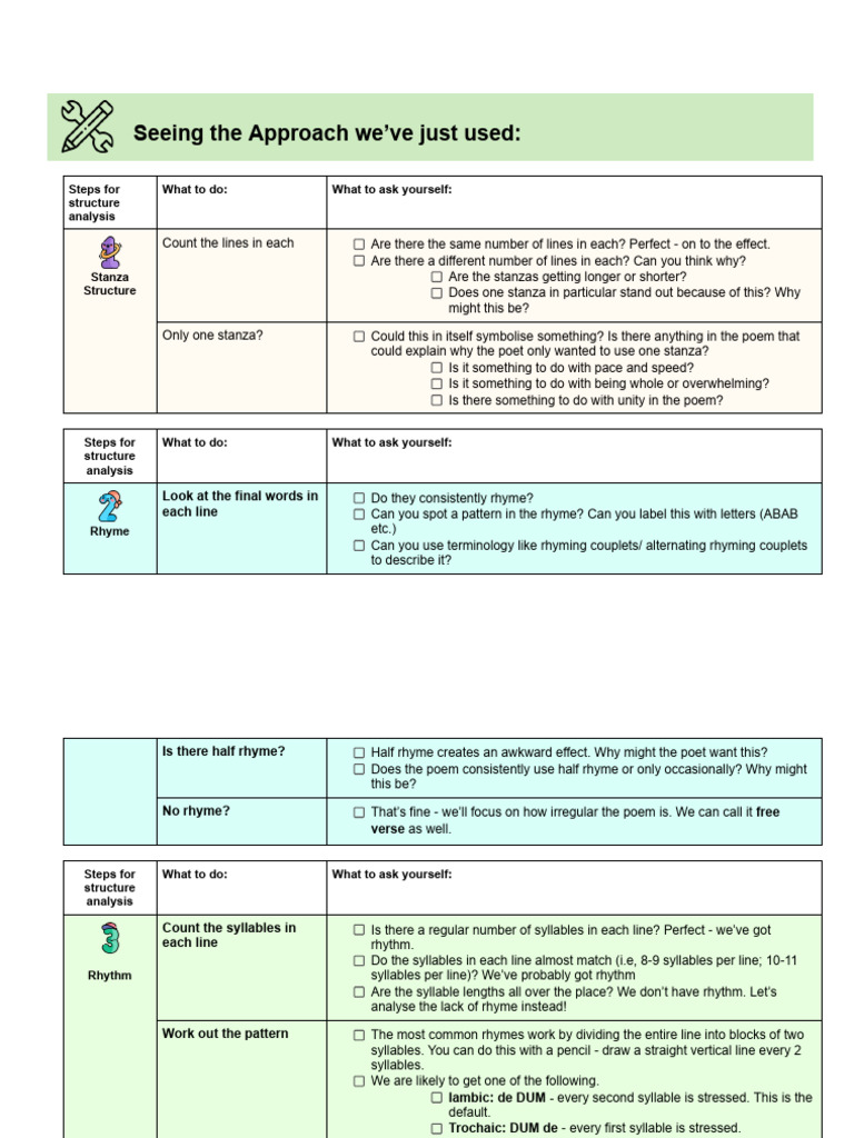 Analysing Structure in Poetry | PDF | Poetry | Rhyme