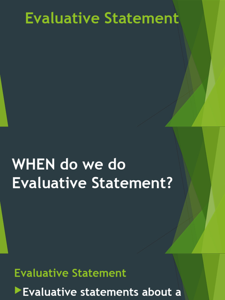 03 Evaluative Statements | Download Free PDF | Argument | Evidence
