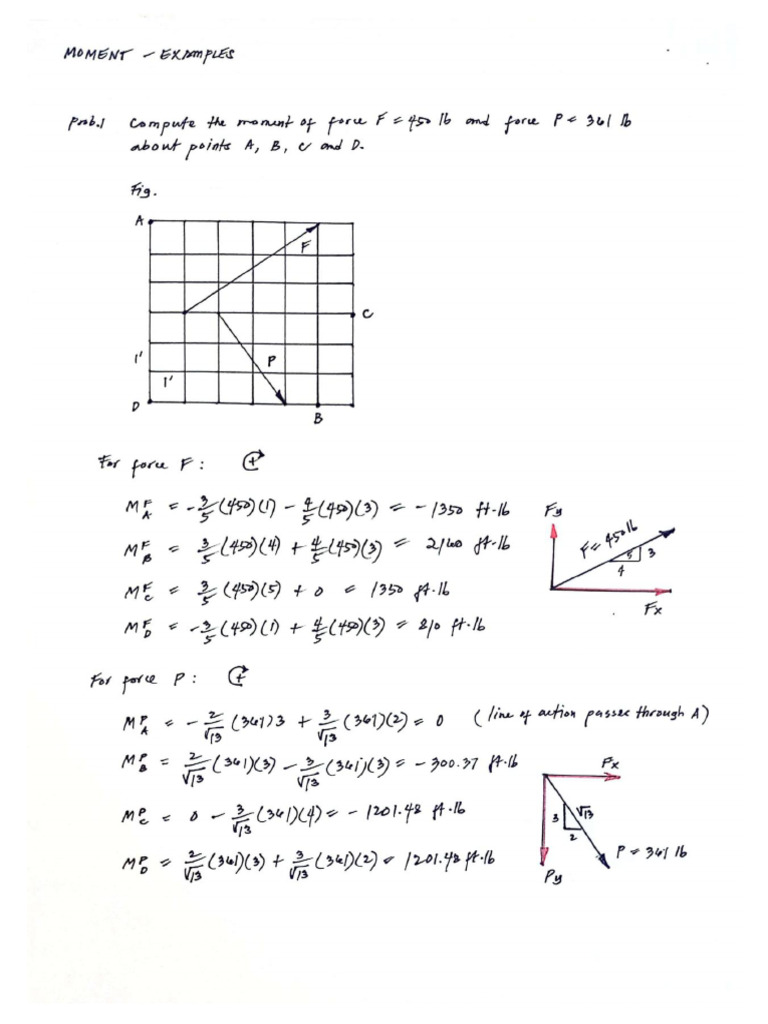 Additional Examples Moment and Couples | PDF