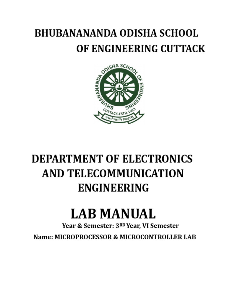 Microprocessor Lab Guide | PDF | Arduino | Office Equipment