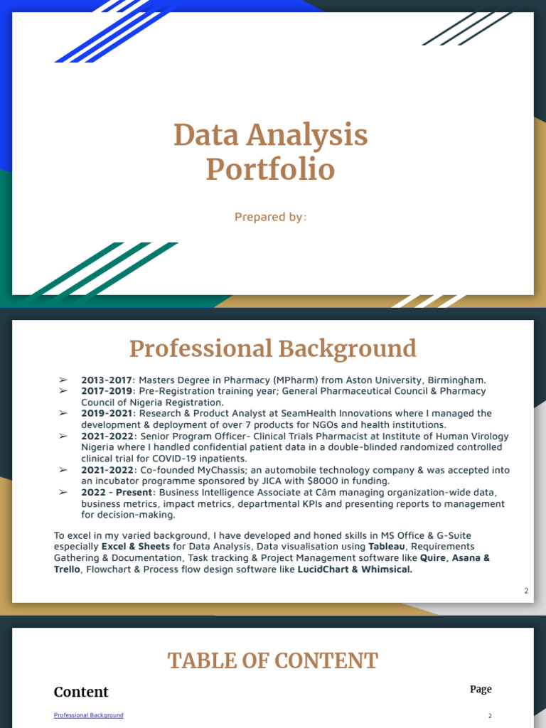 Data Analysis Portfolio Sample | PDF | Subscription Business Model ...