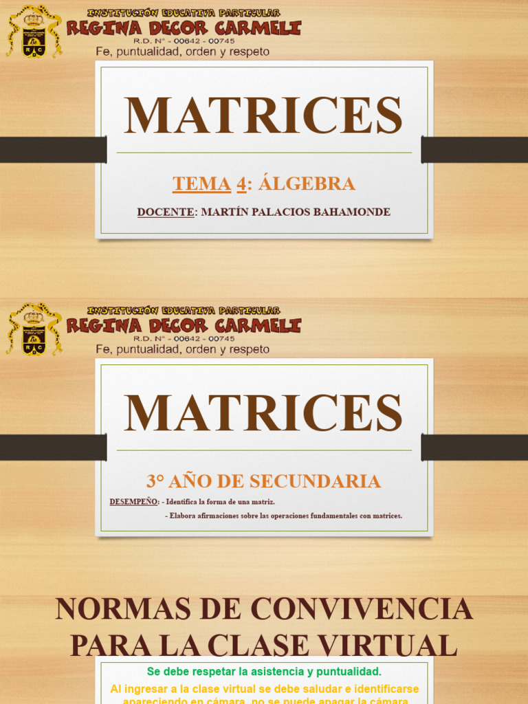 3° Secundaria - TEMA 4 - MATRICES | PDF | Matriz (Matemáticas ...