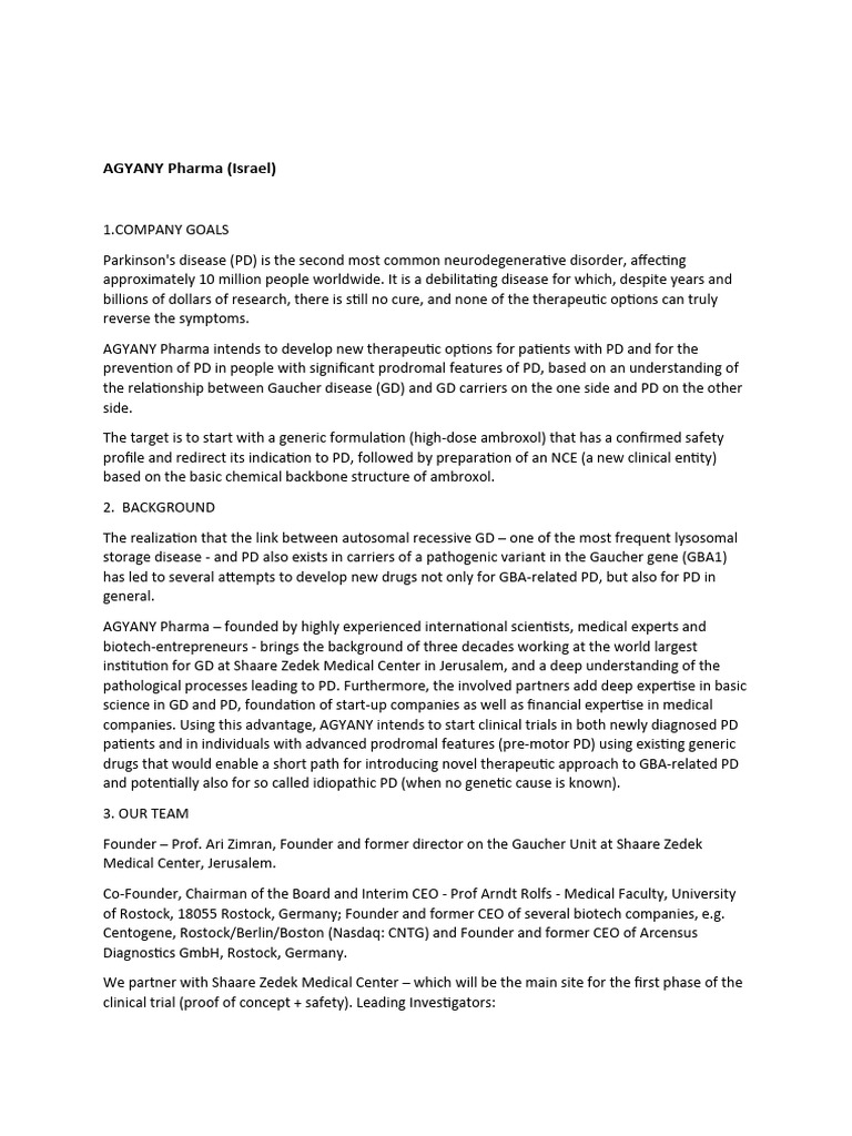 AGYANY Pharma One Pager V4 Corrected | PDF | Pharmaceutical Industry ...