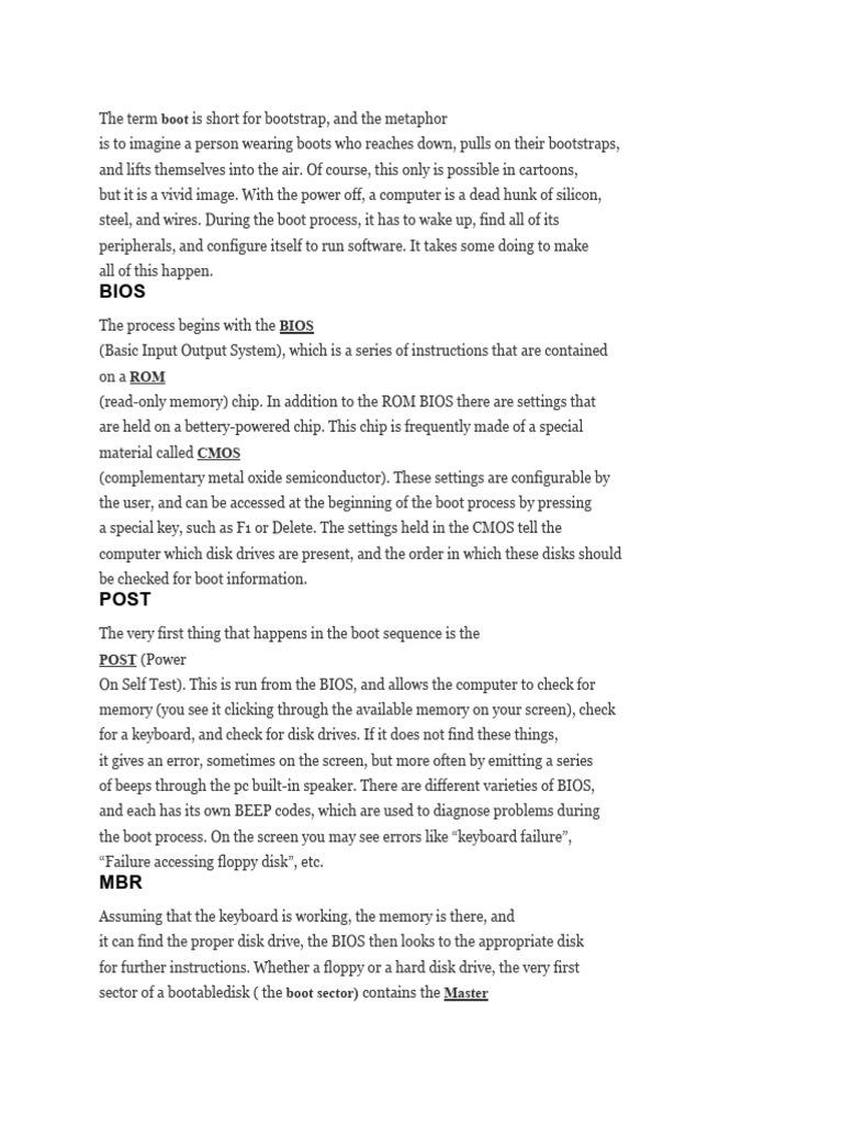 BOOTING | Download Free PDF | Booting | Bios