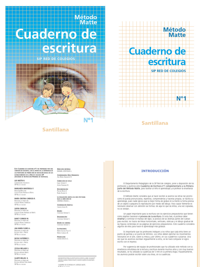 Cuaderno de Escritura Método Matte | PDF | Maestros | Enseñando
