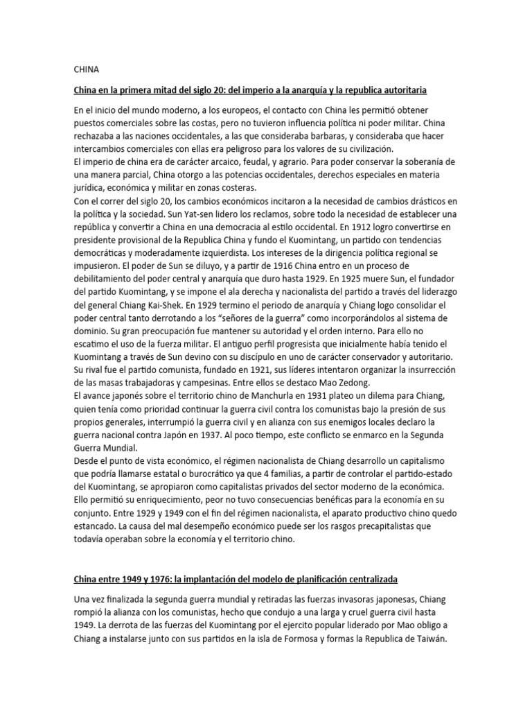 CHINA | PDF | Kuomintang | Chiang Kai-Shek