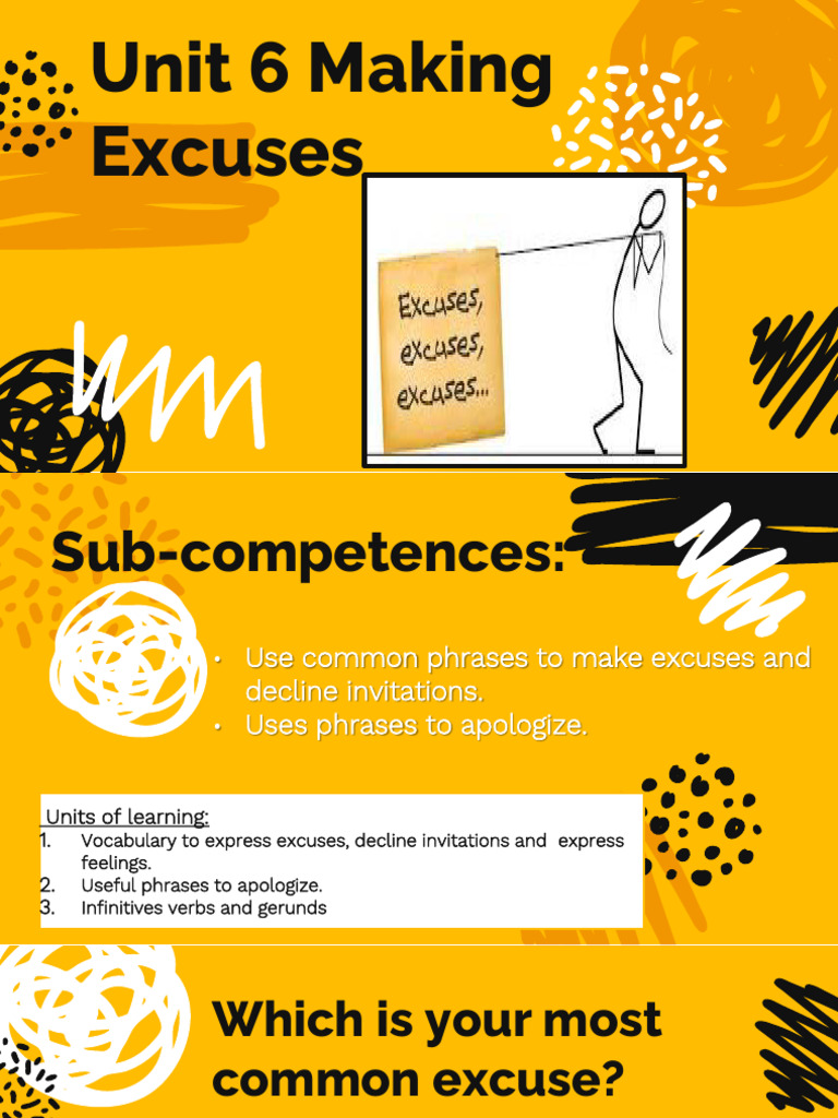 Unit 6 Making Excuses LVL 5-1 | PDF | Morphology | Semantic Units