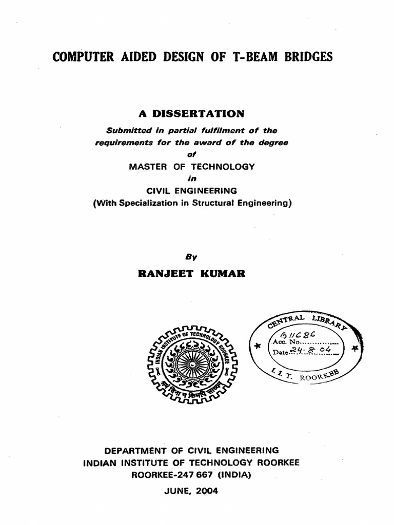 T Beam Bridge | PDF | Bending | Beam (Structure)