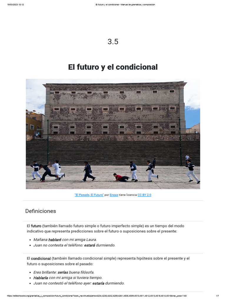 El Futuro y El Condicional - Manual de Gramática y Composición | PDF ...