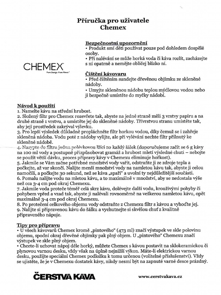 Chemex Navod | PDF