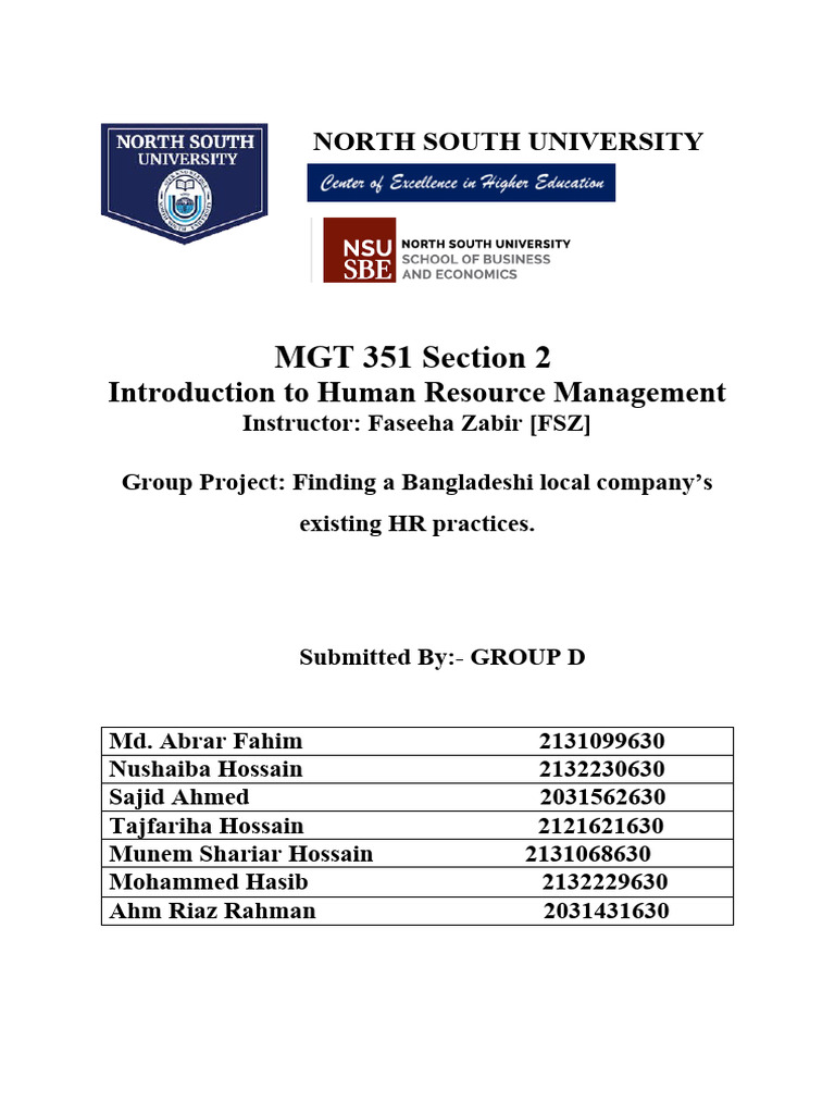 MGT351 Group Report Edited | PDF | Human Resource Management ...