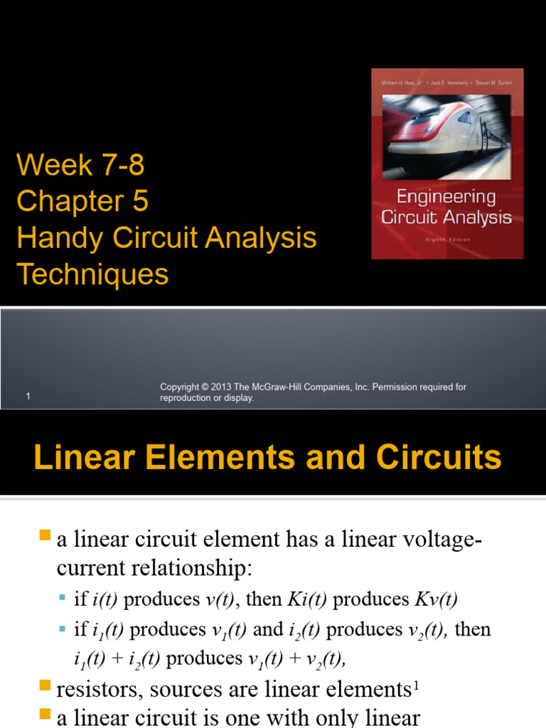 Chapter 5 Lecture Slides | PDF | Electrical Network | Linearity Chapter 5 Lecture Slides | PDF | Electrical Network | Linearity