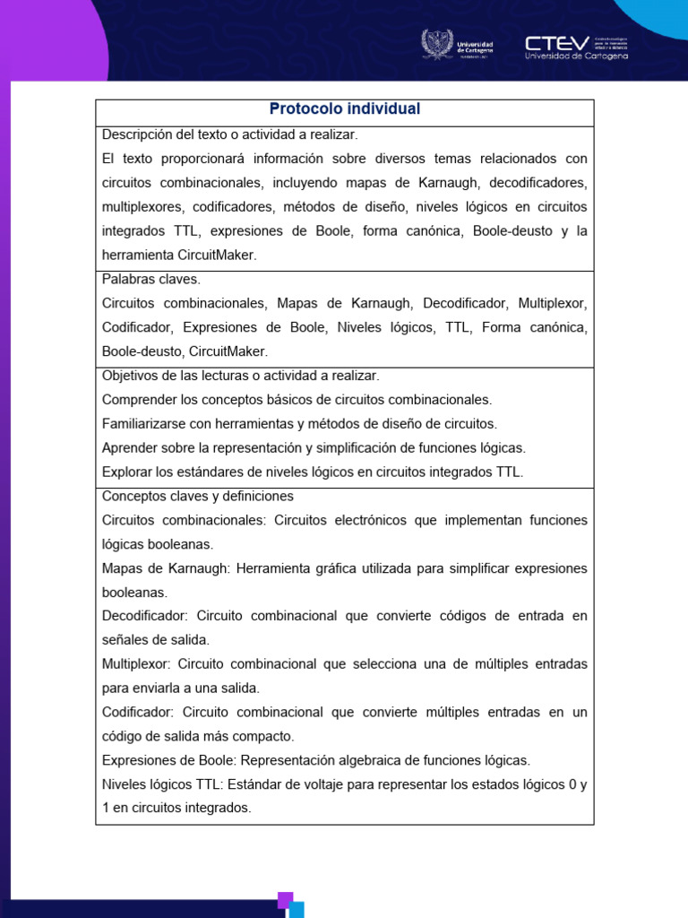 PLANTILLA PROTOCOLO INDIVIDUAL Sistem | PDF | Decimal codificado en binario | Poco