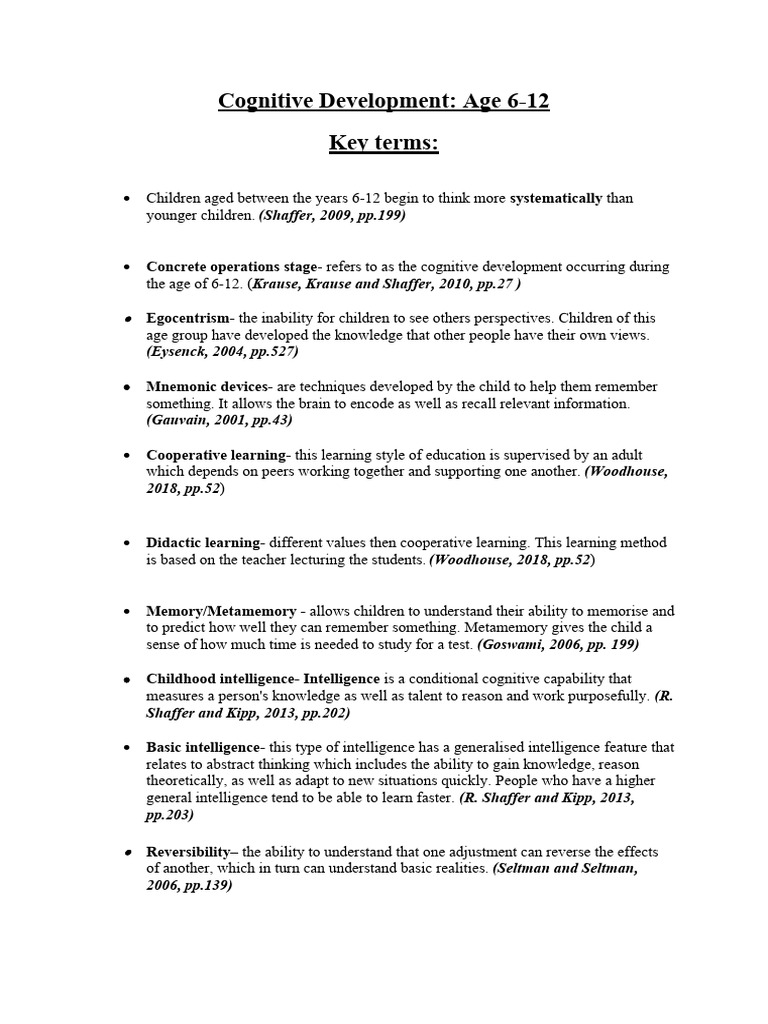 Cognitive Development Poster | PDF | Intelligence | Cognitive Development