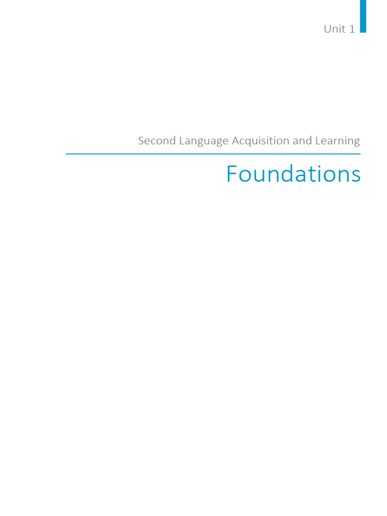 Tema 1 | PDF | Second Language Acquisition | Language Acquisition