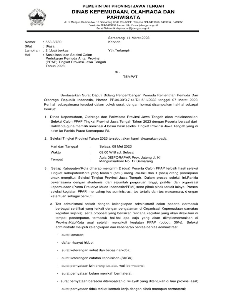 Seleksi PPAP 2023 | PDF