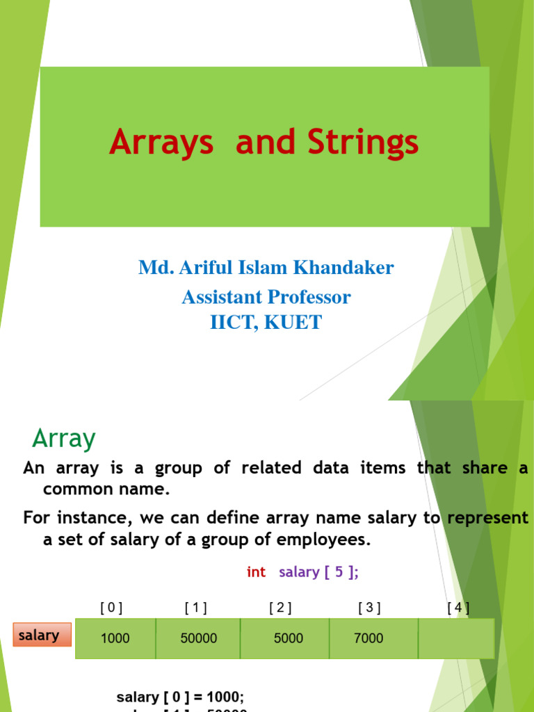L4-Array and String | PDF | String (Computer Science) | Computer ... L4-Array and String | PDF | String (Computer Science) | Computer ...