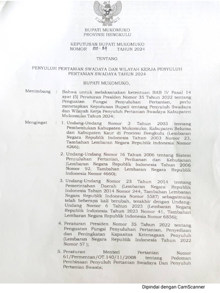 SK Penyuluh Swadaya 2024 | PDF