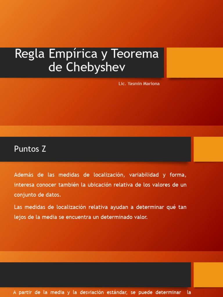 Regla Empírica y Teorema de Chebyshev-1 | PDF | Desviación Estándar ...