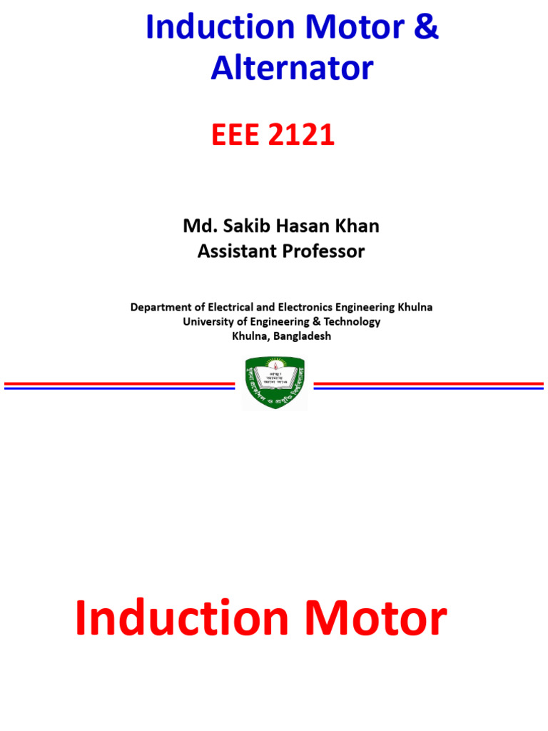 TEP5 Induction Motor and Alternator | PDF | Electric Motor | Electromagnetic Induction