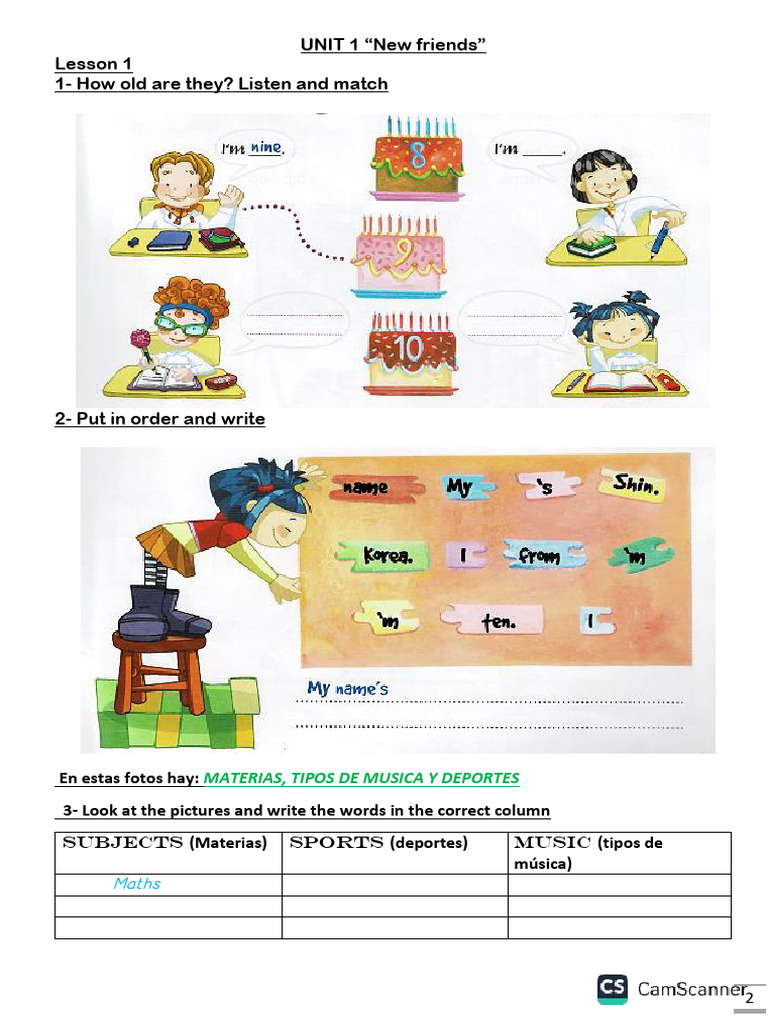 Actividades Ingles 5to C 2024 | PDF | Linguistics