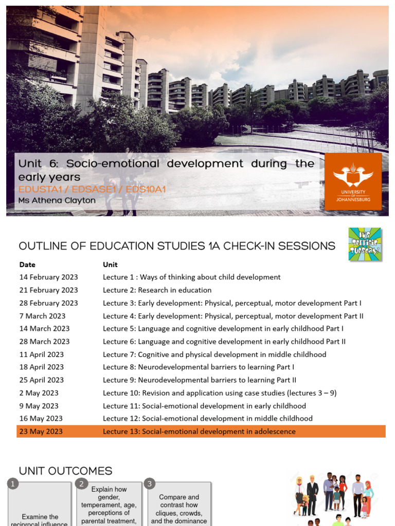 Unit 7 - Social-Emotional Development During Middle Childhood and Early ...