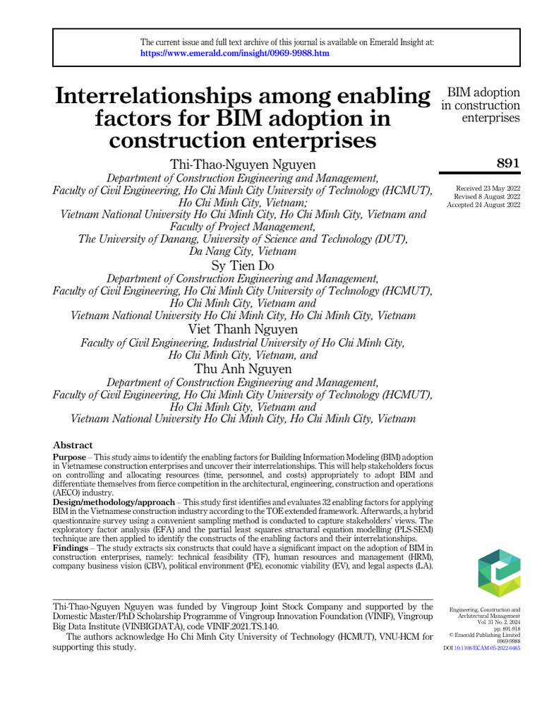 10-1108 - Ecam-05-2022-0465 Amostra | Download Free PDF | Building ...