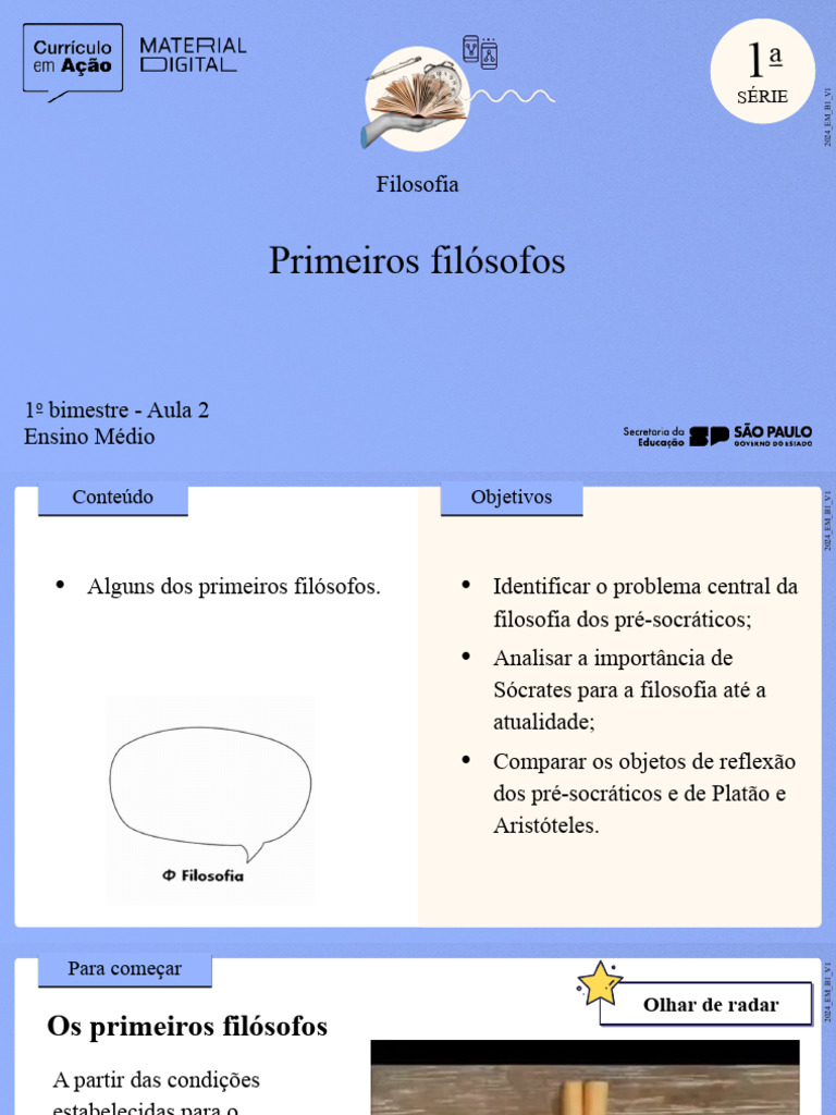 2 - Primeiros Filósofos | PDF | Platão