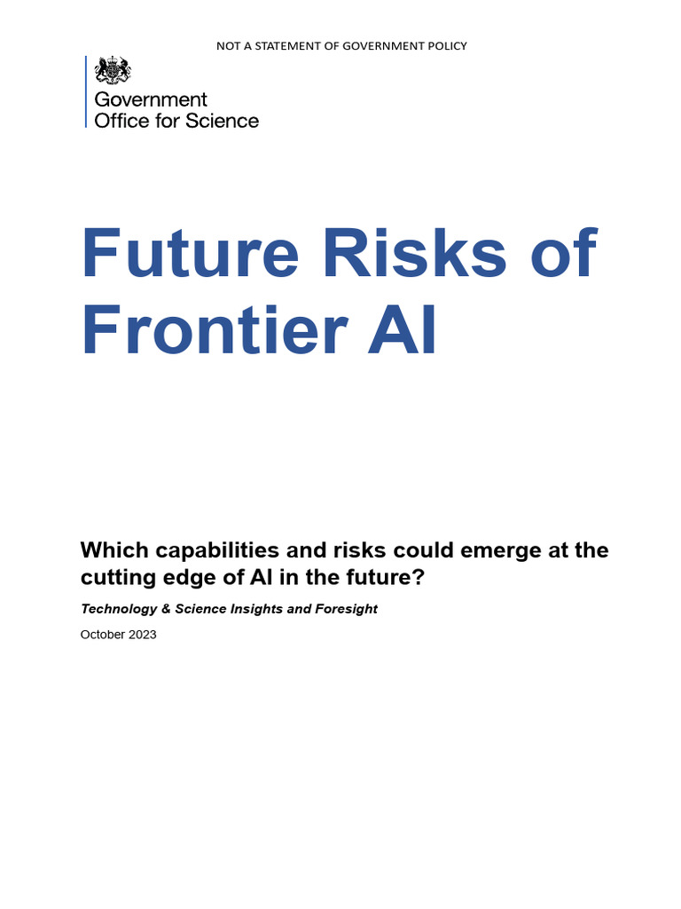 Future Risks of Frontier AI | PDF | Artificial Intelligence ...