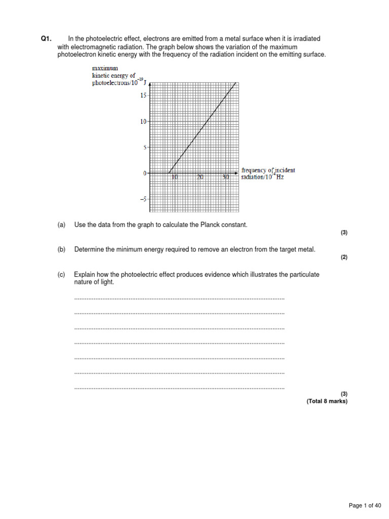 EM Radiation + Quantum Phenomena ER | PDF | Electron | Photoelectric Effect