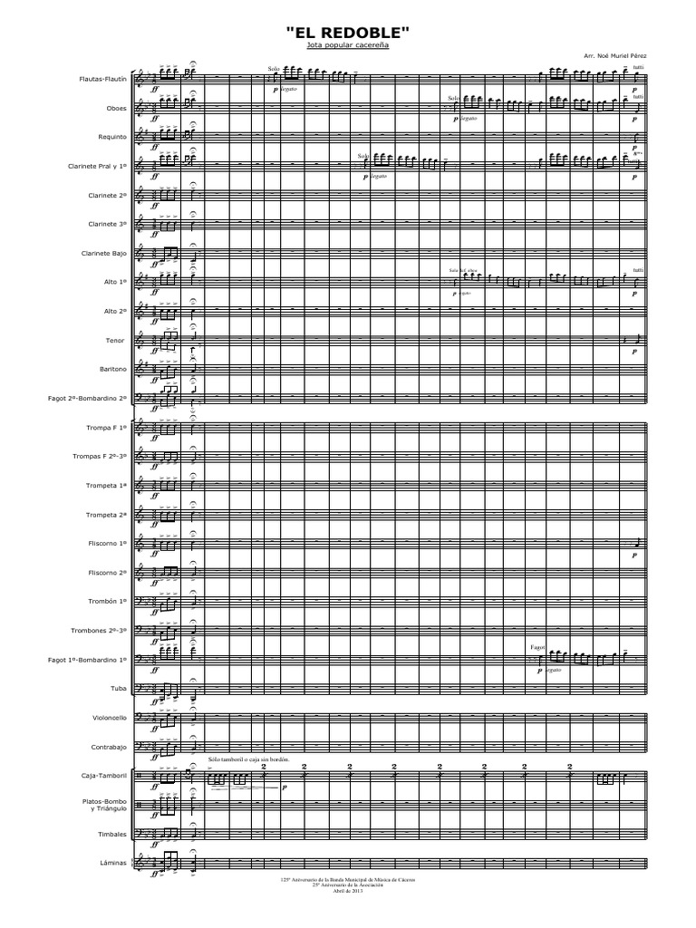 El Redoble Jota - Partitura y Partes | PDF