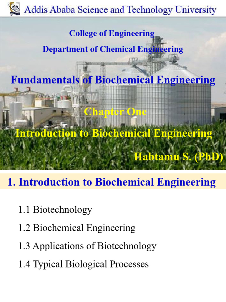 1 Bioprocess Engineering CH 1 | PDF | Biotechnology | Nature