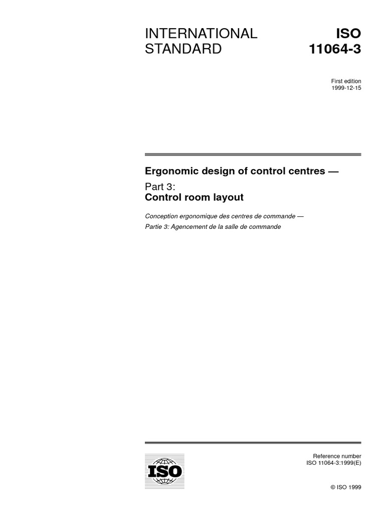Iso-11064-3-1999 (Cuartos de Control) | PDF | International ...